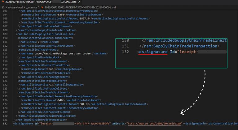 ลายเซ็นดิจิทัลบนไฟล์ XML ของใบเสร็จรับเงิน/ใบกำกับภาษี - e-Tax Invoice & e-Receipt ใบกำกับภาษี ...