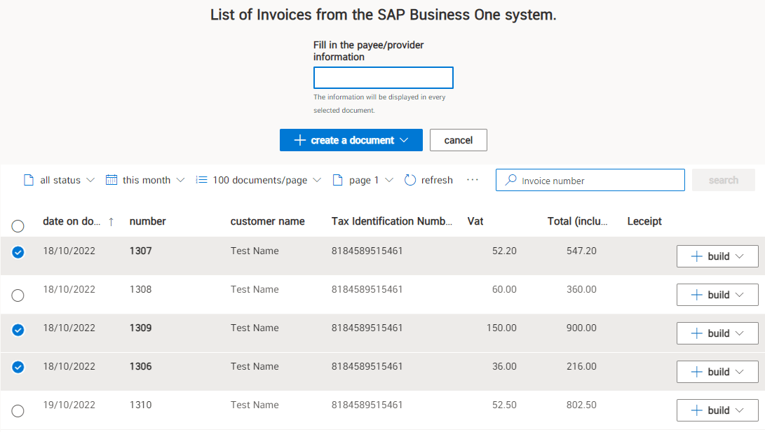 Creating e-Tax Invoice & e-Receipt from SAP Business One.