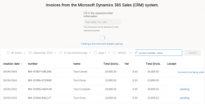 Creating e-Tax Invoice & e-Receipt connect with Microsoft Dynamics 365 Sales (CRM).
