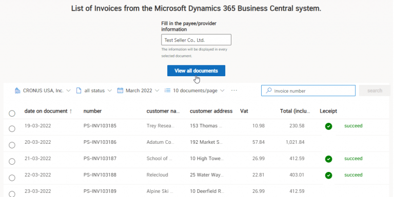 How to create e-Tax Invoice & e-Receipt with Microsoft Dynamics 365 Business Central