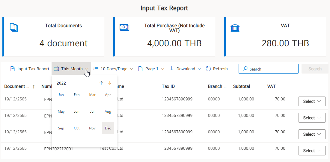 How to create Input Tax Report e-Tax Invoice & e-Receipt Software